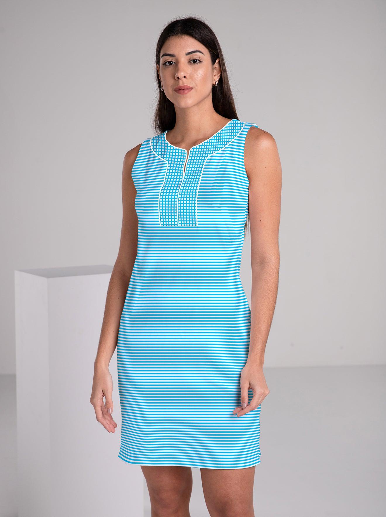 Sleeveless Slit Neck Dress – Rezobay